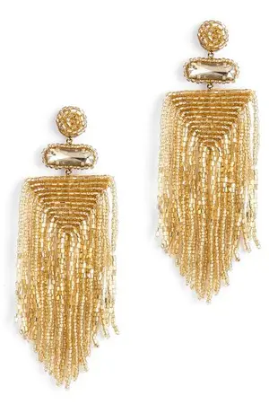 Deepa Gurnani Deepa Gurnani Jody Beaded Tassel Earrings Gold
