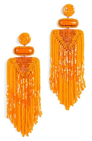 Deepa Gurnani Deepa Gurnani Jody Beaded Tassel Earrings Marigold
