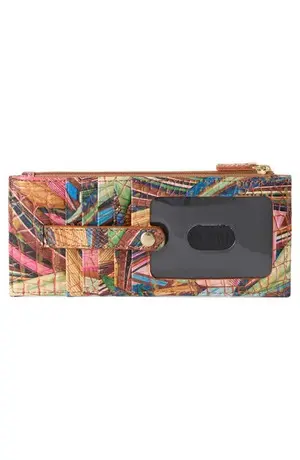 Brahmin Muse Melbourne Croc Embossed Leather Card Wallet