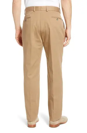 Berle Charleston S Pleated Chino Pants - British Tan