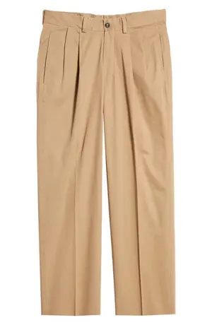 Berle Charleston S Pleated Chino Pants - British Tan
