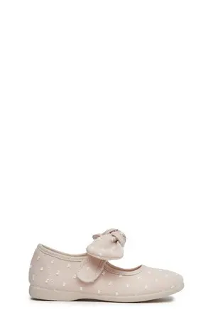 CHILDRENCHIC Swiss Dot Mary Jane Canvas Sneaker - Camel