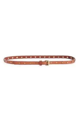 GOLDEN GOOSE Molly Star Stud Belt - Cuoio