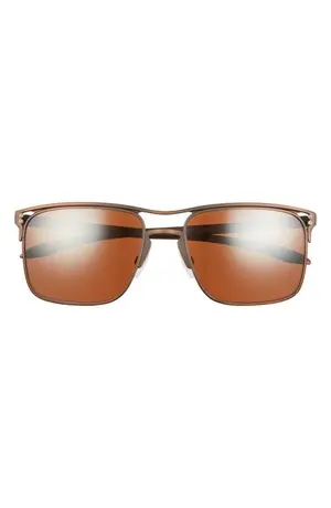 Oakley Oakley 56mm Square Polarized Sunglasses Light Brown