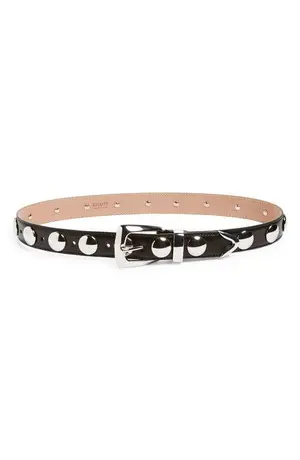 Khaite Khaite Benny Studded Patent Leather Belt Black 200