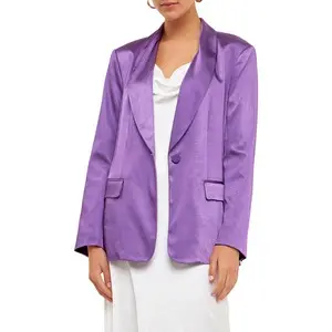 Endless Rose Satin Blazer - Purple