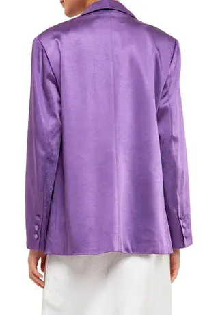 Endless Rose Satin Blazer - Purple