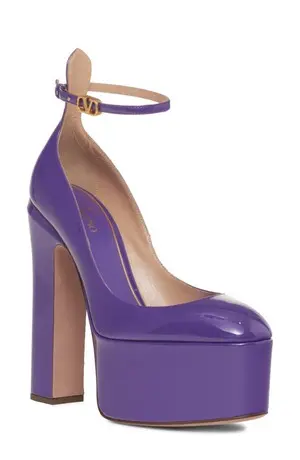 Valentino Garavani Tan-go Platform Pump Electric Violet