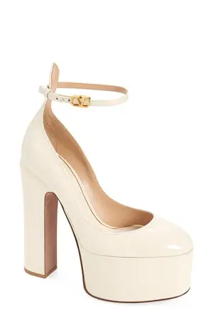 Valentino Garavani Tan-go Platform Pump Light Ivory