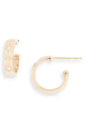 Anzie Starburst Hoop Earrings - Diamond