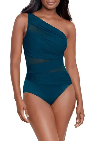 Miraclesuit Miraclesuit® Jena One-Shoulder One-Piece Swimsuit Nova Green