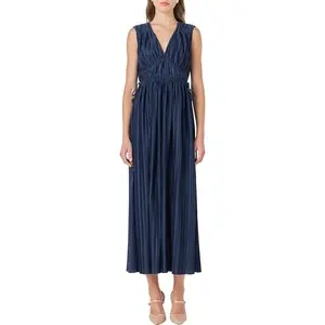 Endless Rose Sleeveless Micropleat Maxi Dress