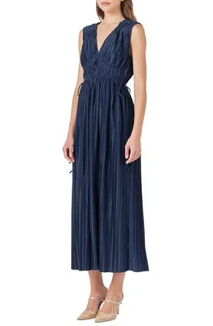 Endless Rose Sleeveless Micropleat Maxi Dress