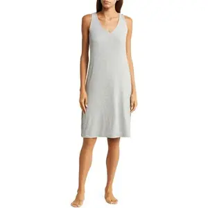Cozy Earth Rib Knit Nightgown - Grey