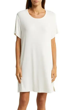 Cozy Earth Rib Knit Nightshirt - Ivory
