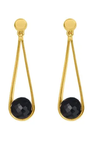DEAN DAVIDSON Mini Ipanema Drop Earrings - Black Onyx/gold
