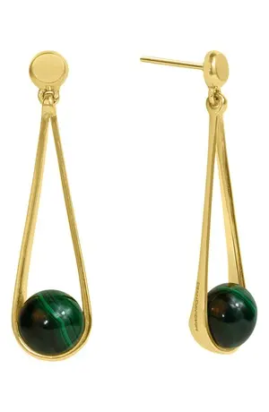 DEAN DAVIDSON Dean Davidson Mini Ipanema Drop Earrings Malachite/ Gold