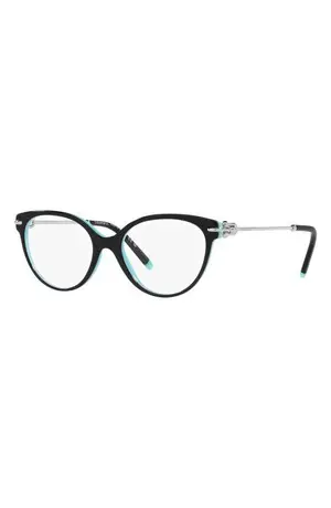 Tiffany & Co. 53mm Cat Eye Optical Glasses - Black Blue