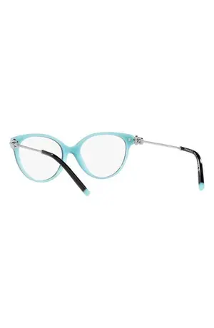 Tiffany & Co. 53mm Cat Eye Optical Glasses - Black Blue