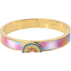 Kurt Geiger Crystal Rainbow Hinge Bangle - Multi