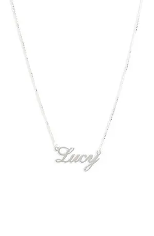 MELANIE MARIE Personalized Nameplate Necklace - Sterling Silver