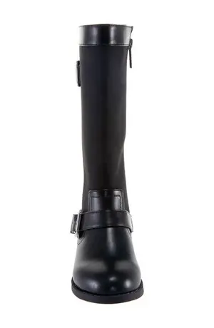 Nina Tanjela Riding Boots - Black Suede Smooth