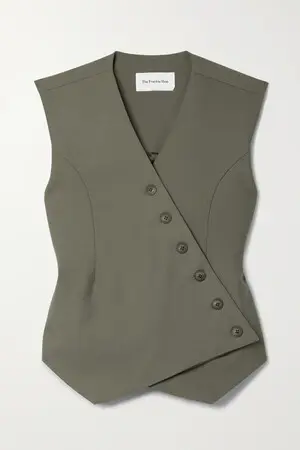 THE FRANKIE SHOP Maesa Asymmetric Woven Vest