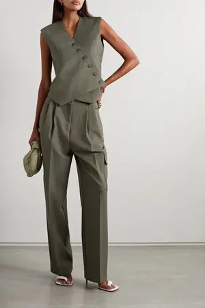 THE FRANKIE SHOP Maesa Asymmetric Woven Vest