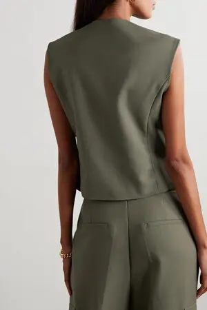 THE FRANKIE SHOP Maesa Asymmetric Woven Vest