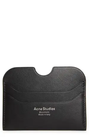 Acne Studios Large Elmas Leather Card Holder - Black