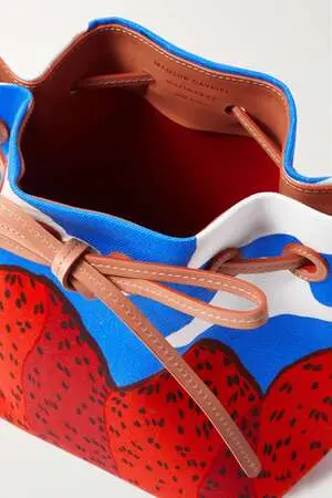 MANSUR GAVRIEL Marimekko Mini Leather-trimmed Printed Canvas Bucket Bag