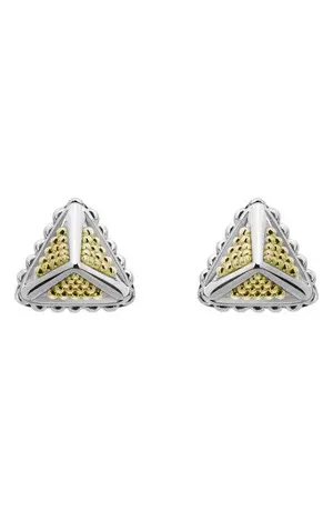 Lagos Ksl Two-tone Pyramid Stud Earrings - Silver