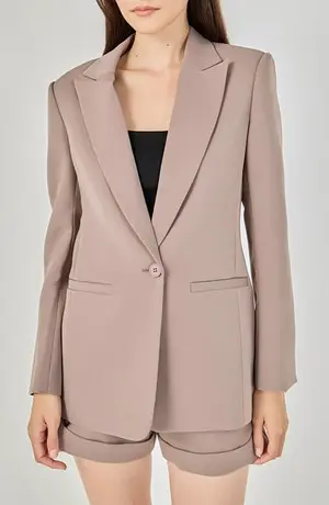 Endless Rose Single Button Blazer - Cinder
