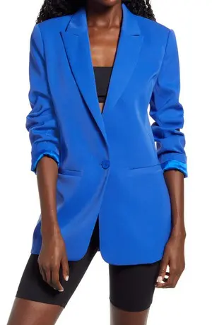 Endless Rose Single Button Blazer - Cobalt Blue