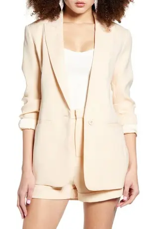 Endless Rose Endless Rose Single Button Blazer Ivory