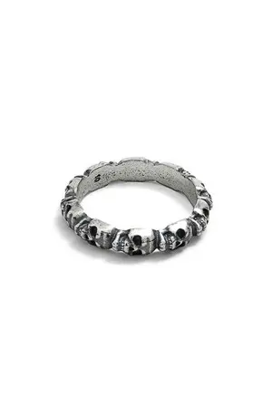 DEGS & SAL Sterling Mini Skull Head Ring