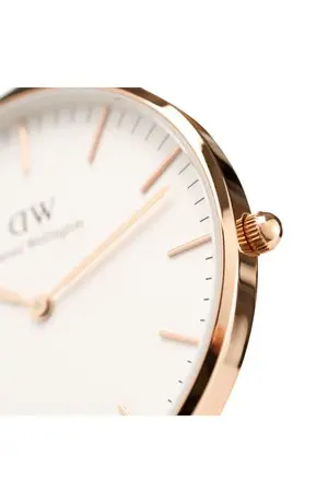 DANIEL WELLINGTON Classic St. Mawes Strap Watch - Rose Gold/eggshell