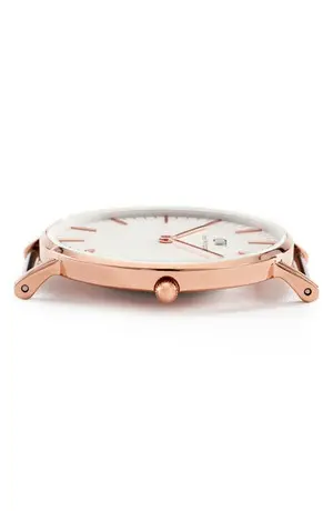 DANIEL WELLINGTON Classic St. Mawes Strap Watch - Rose Gold/eggshell