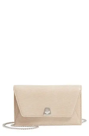 Akris Anouk Lizard Embossed Wallet On A Chain Cashmere