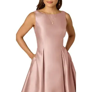 Adrianna Papell Sleeveless Fit & Flare Midi Dress - Bellini