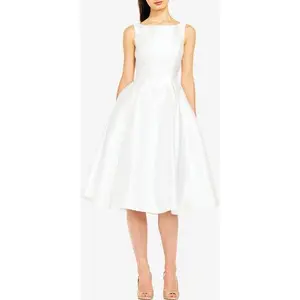 Adrianna Papell Sleeveless Fit & Flare Midi Dress - Ivory