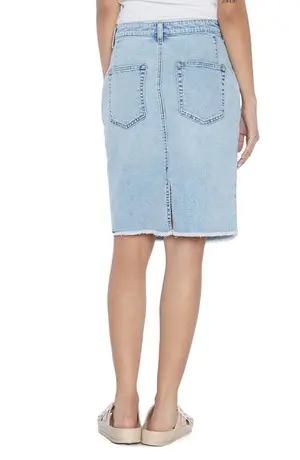 WASH LAB DENIM Zip Pocket Midi Skirt