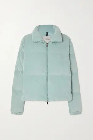 women's velour puffer jackets