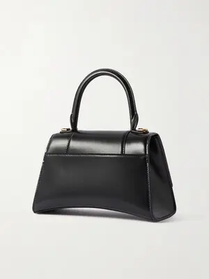 Balenciaga Hourglass Small Leather Tote - Black