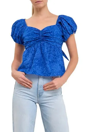 Endless Rose Floral Cutout Bow Tie Top