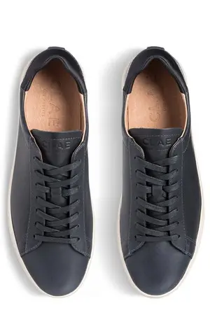 Clae Bradley Leather Sneakers - Deep Navy Leather