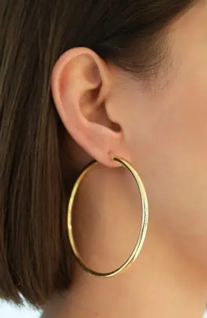 Argento Vivo Tubular Hoop Earrings