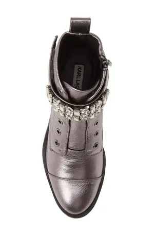 Karl Lagerfeld Paris Pippa Crystal Embellished Platform Boot