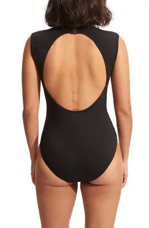 Seafolly Cap Sleeve One-piece Swimsuit