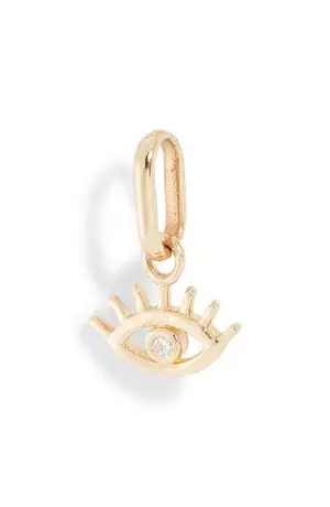 Anzie X Mel Soldera Lash Evil Eye Pendant Charm - Gold/diamond
